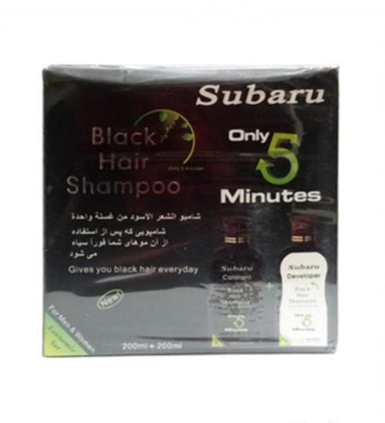 Subaru Black Coloring Shampoo for Men and Women, 400ML Coloring Shampoo ...