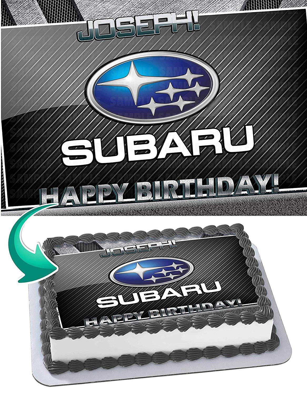 Subaru Edible Cake Image Topper Personalized Birthday Party 1/4 Sheet ...