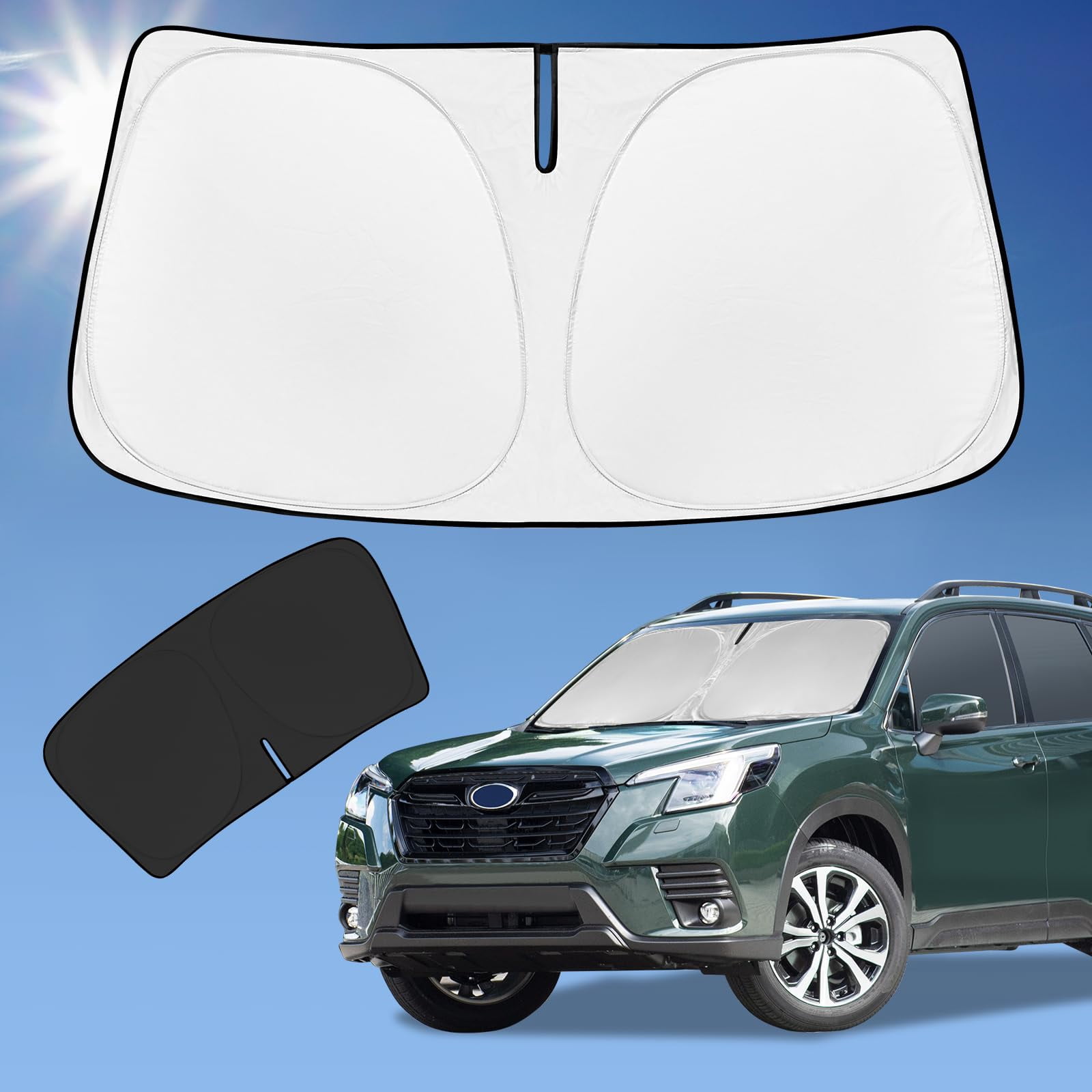 for Subaru Forester 2019-2024 RRF12 2025 Sun Shade Windshield Cover, 4 ...