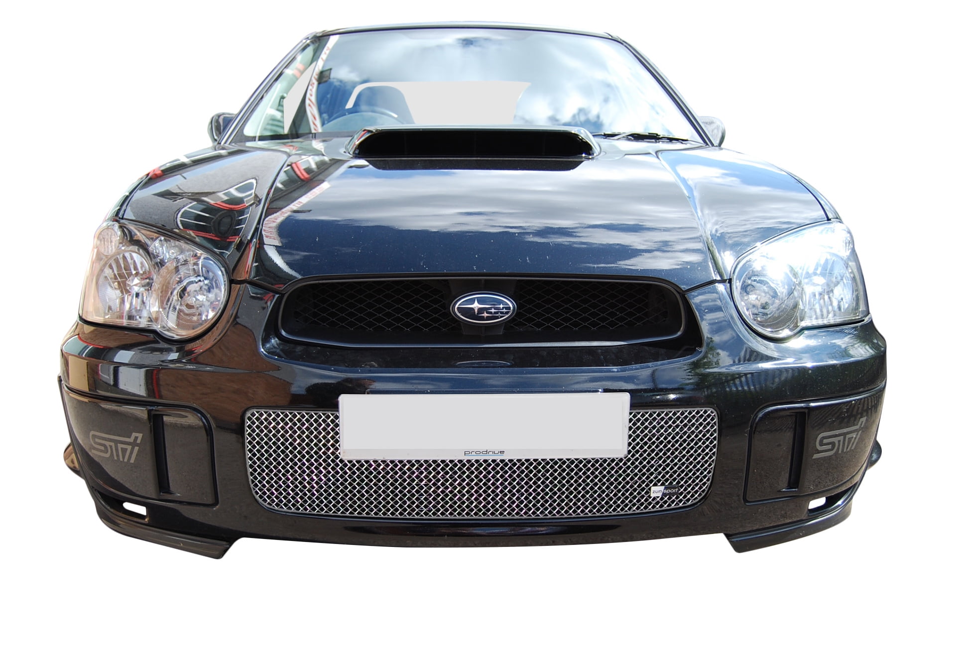 Subaru Blob Eye - Front Grill Set (with Full Span Lower Grill) - Silver ...