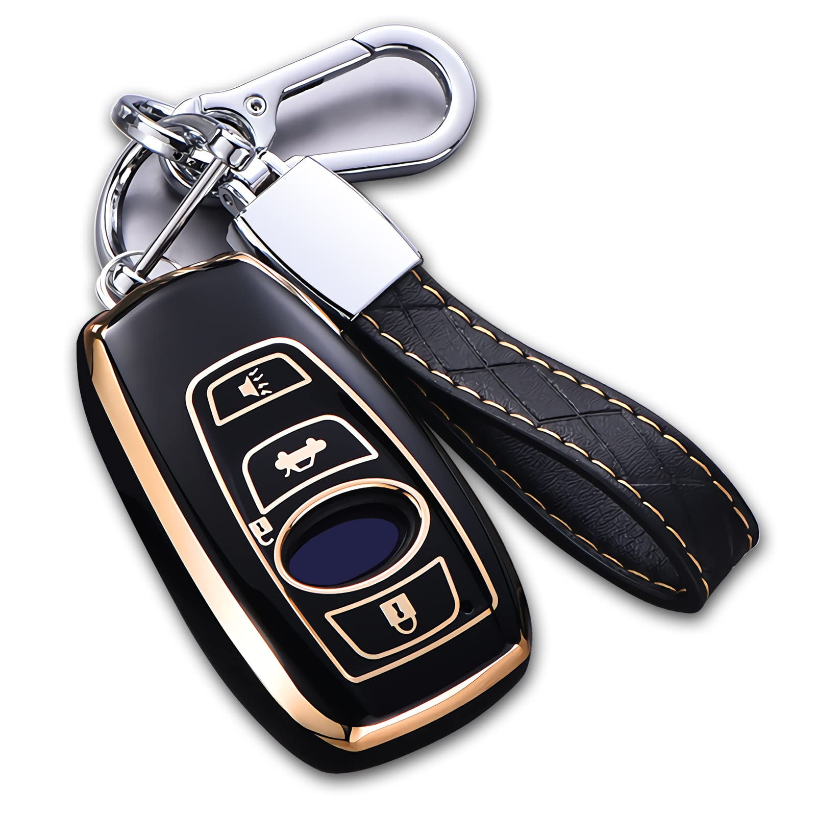 for Subaru Key Fob Cover, Premium Soft TPU Leather Full Cover ...