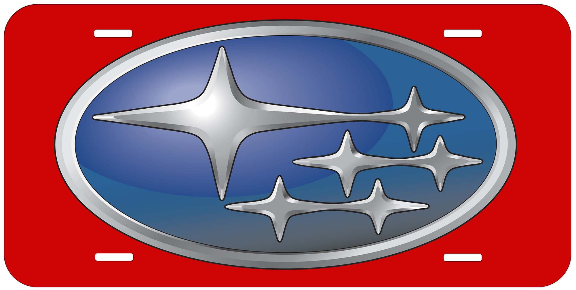 Subaru Red Flat Novelty Car Auto License Plate - Walmart.com