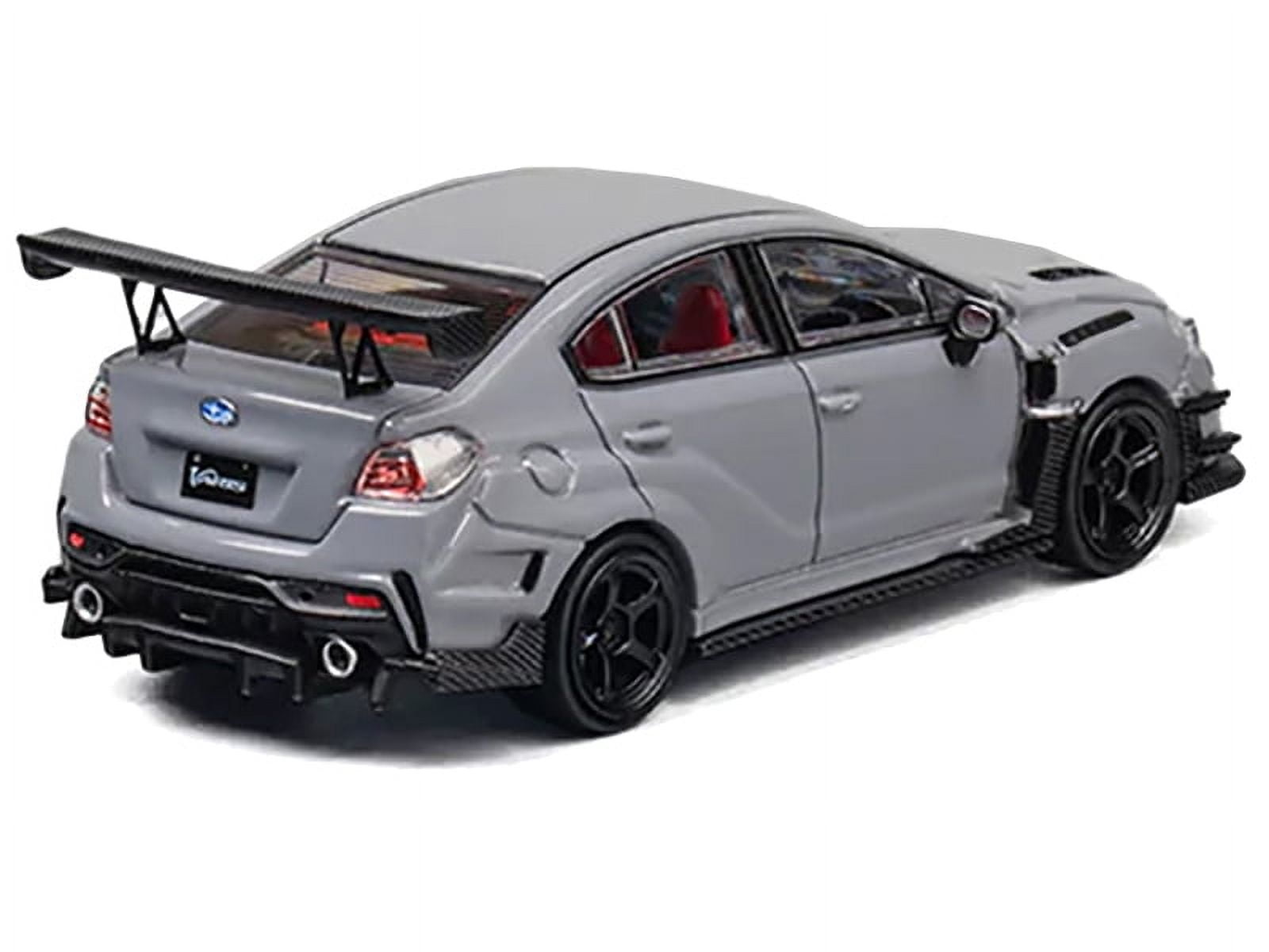 Subaru VAB WRX STI S4 Gray with Red Interior with Extra Wheels 1/64 ...