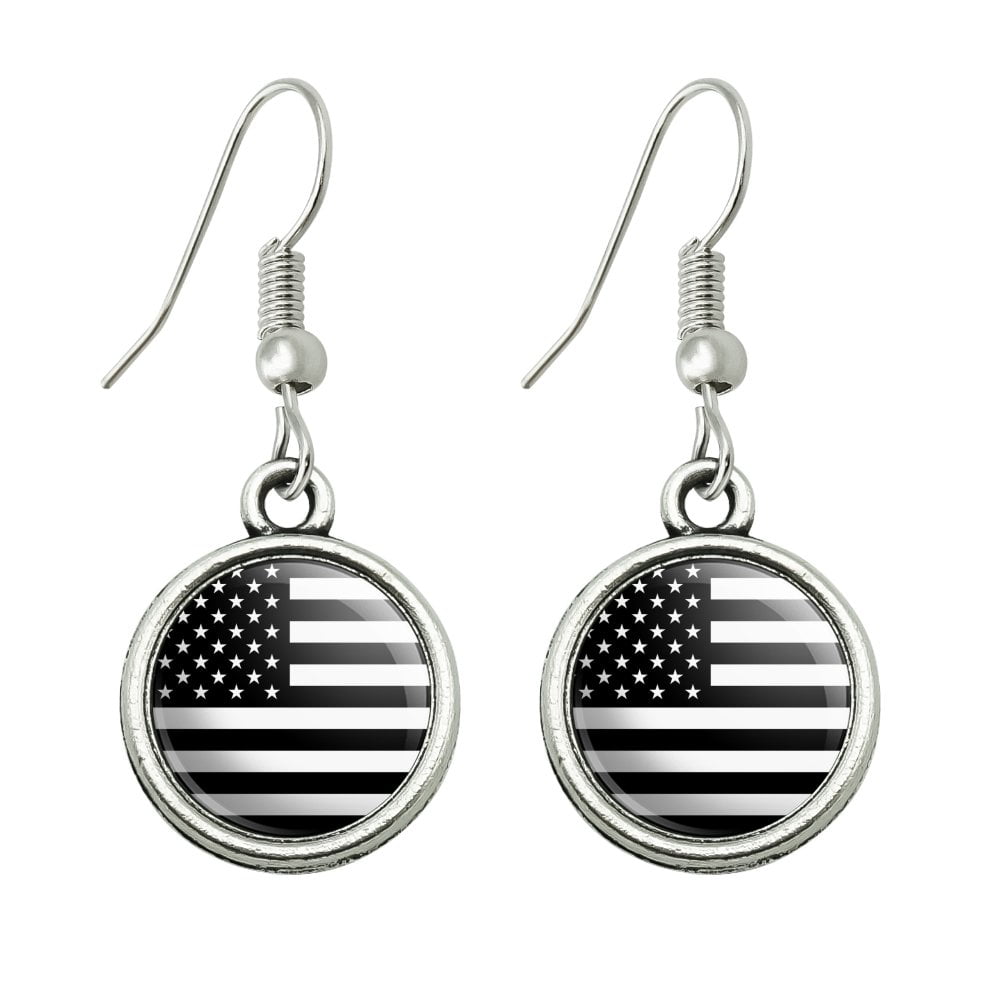 Subdued American USA Flag Black White Military Tactical Novelty ...