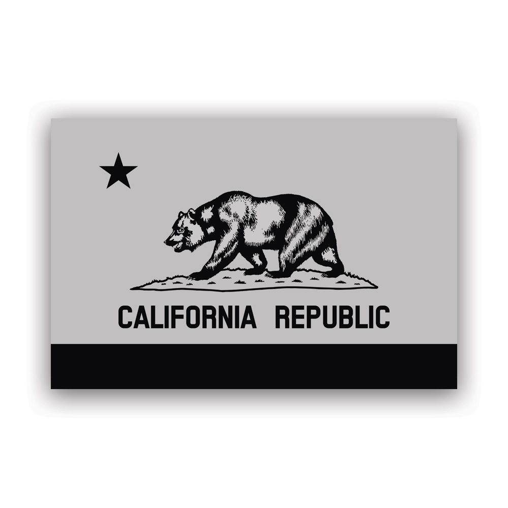 Subdued California Flag Sticker Decal - Self Adhesive Vinyl ...