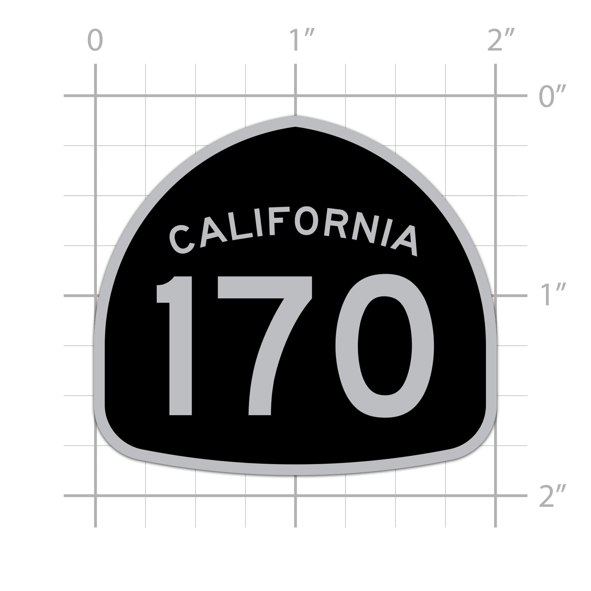Subdued Hollywood California State Route 170 Sticker for water bottle ...