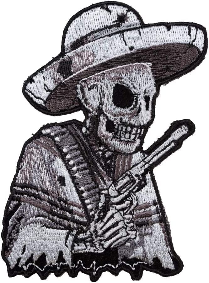 Subdued Mexican Gunslinger Skeleton Patch, Small Size - Walmart.com