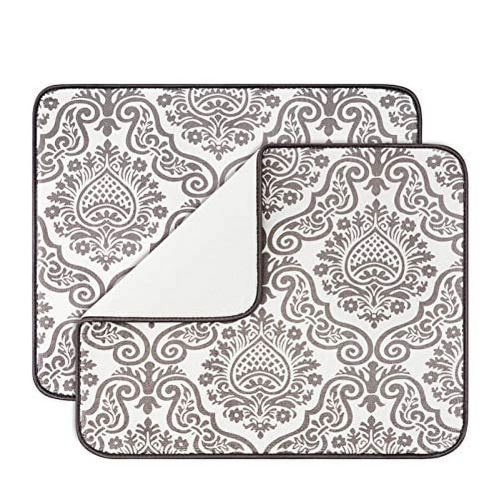Subekyu Dish Drying Mats for Kitchen, Ultra Absorbent Microfiber Drying ...