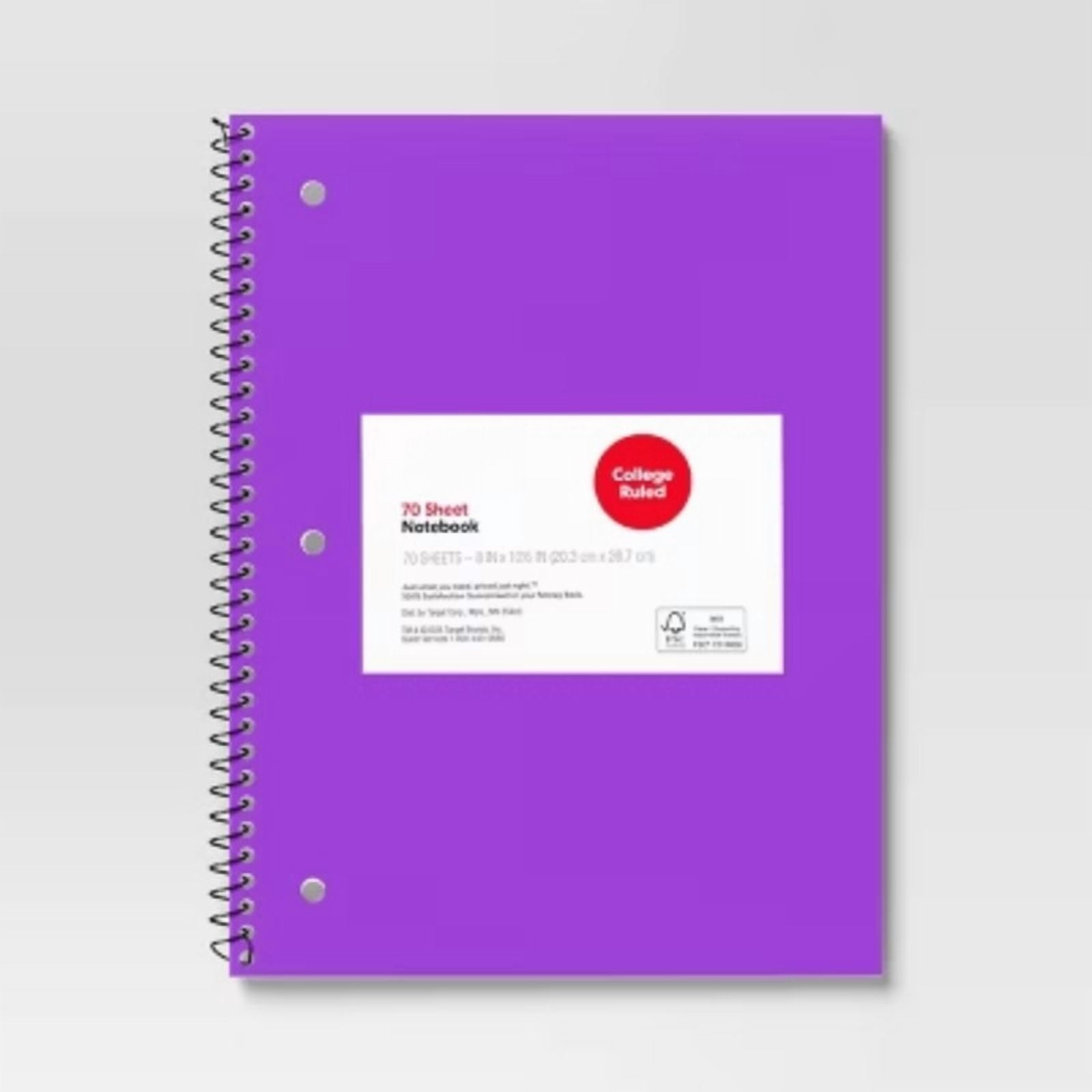 Subject Spiral Notebook College Ruled - Walmart.com