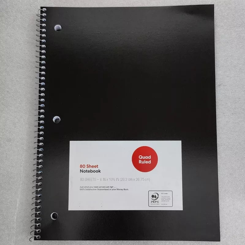 Subject Spiral Notebook Quad Ruled - Dealwarthy - Walmart.com