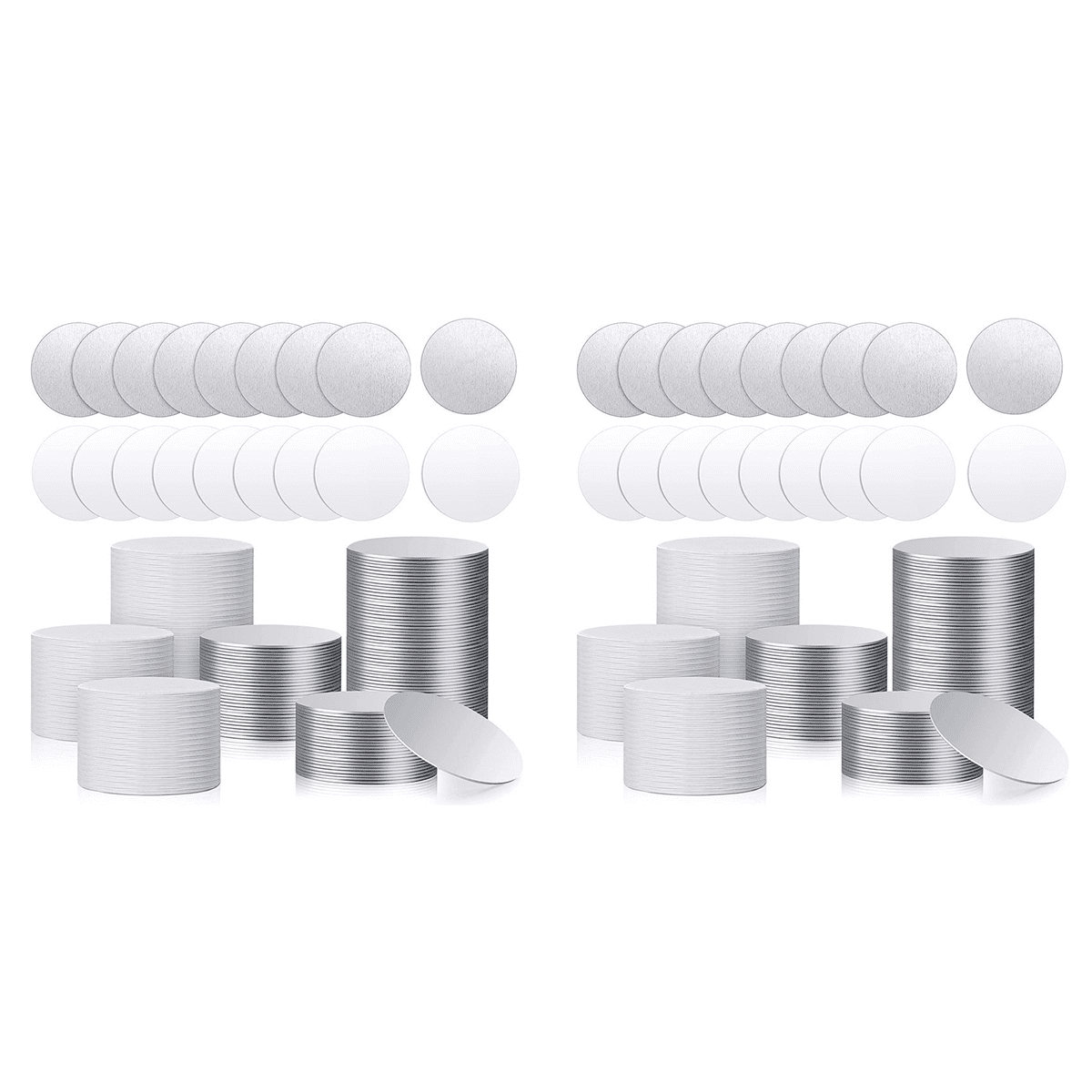 Sublimation Blank Aluminum Stickers Set Round Blank Bezel Pendant Tray ...