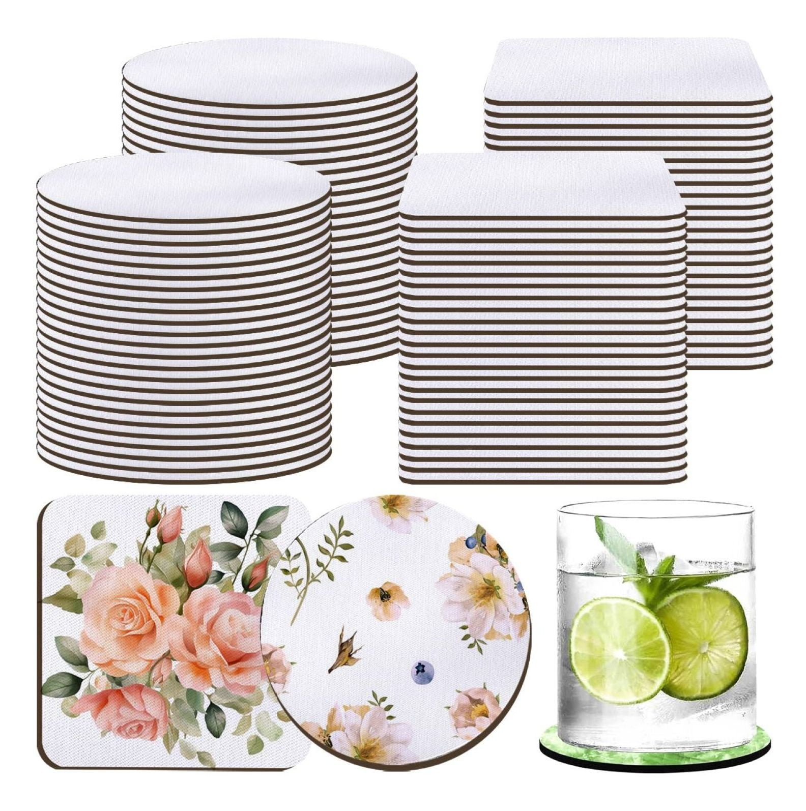 Sublimation Blank Coasters - 24pcs 3.93 Inch MDF Coasters for Heat ...