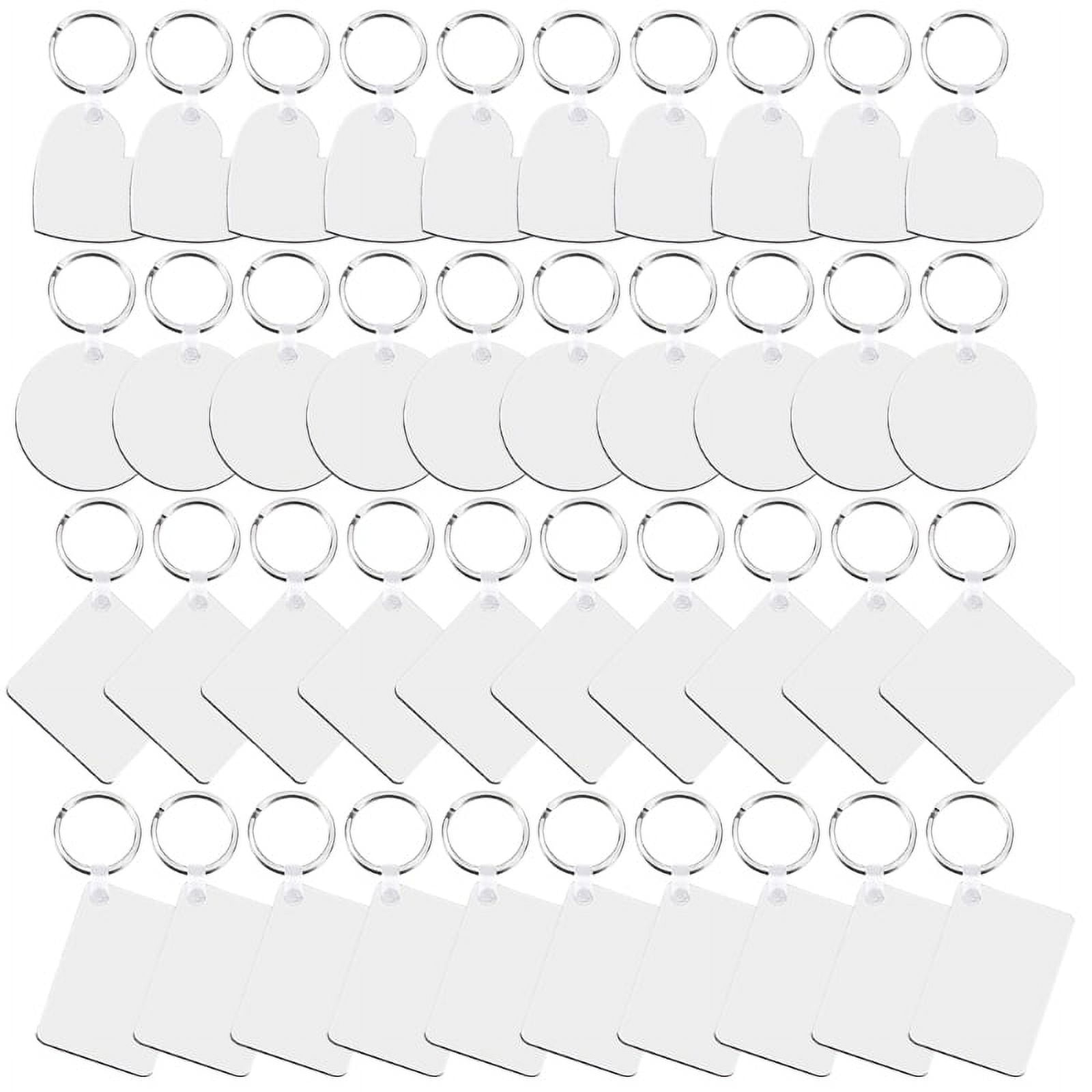 Sublimation Blank Keychains Heat Transfer DIY Blank Keychain with Metal ...