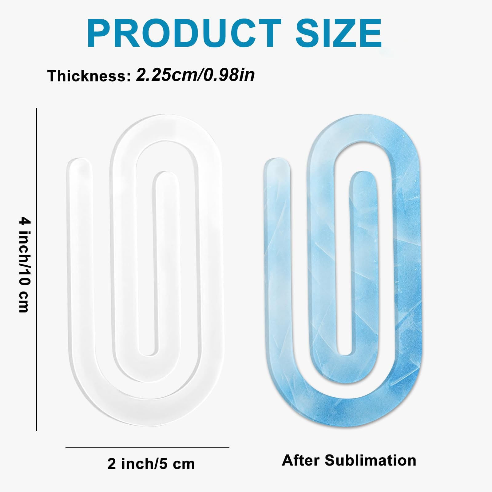 Sublimation Blanks Acrylic Paper Clips, Furenl Sublimation Blanks ...