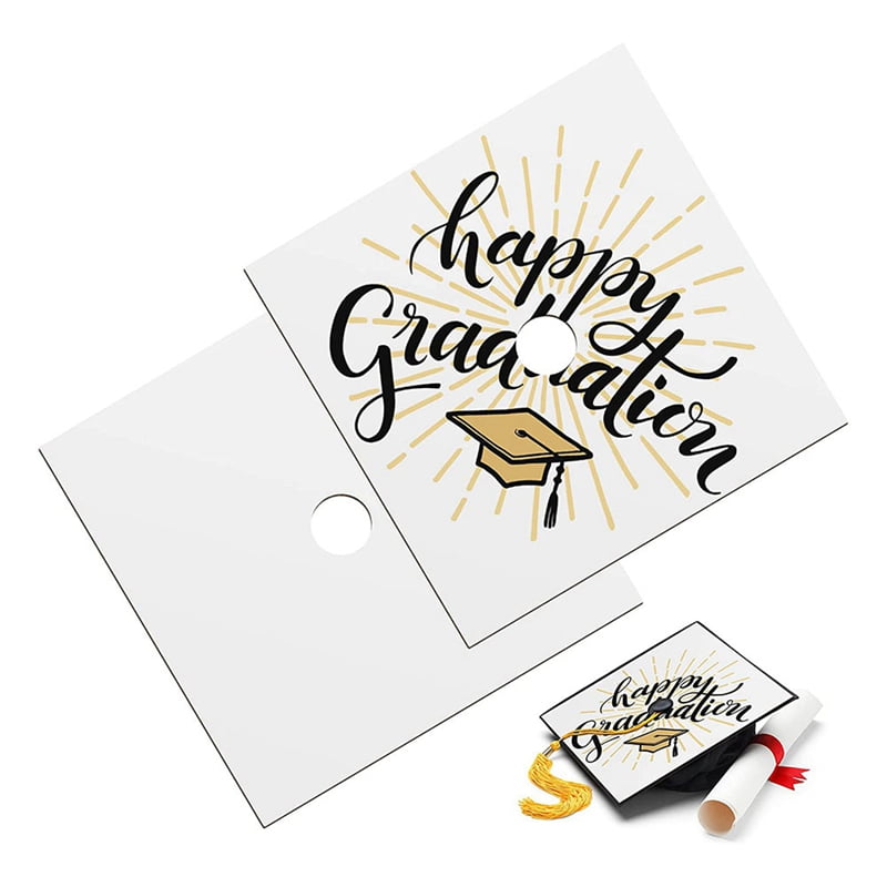Sublimation Blanks Graduation Topper Heat Transfer Plate, MDF Adhesive ...