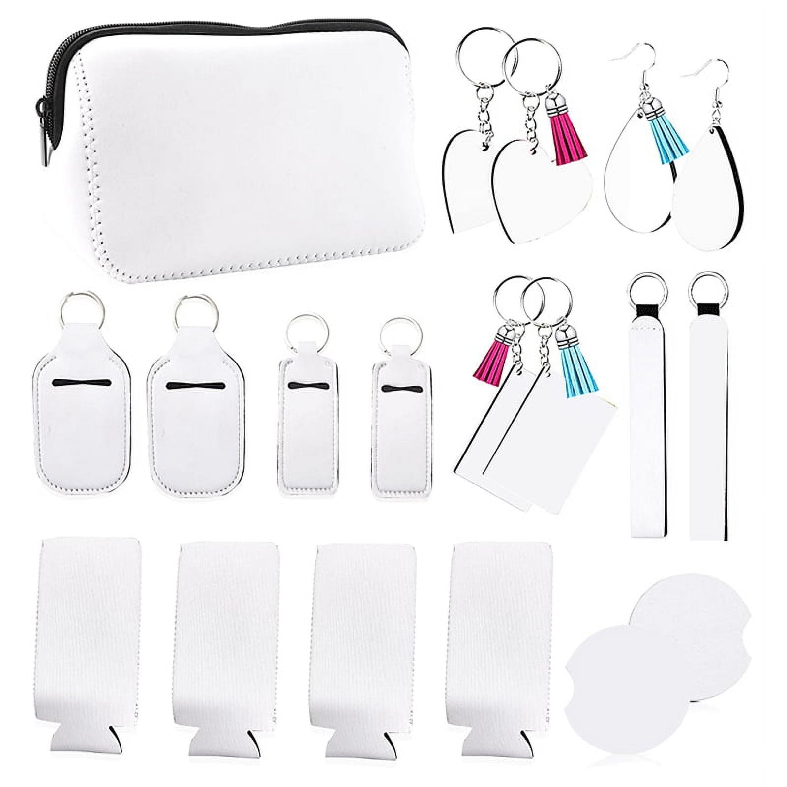 Sublimation Blanks Set, DIY Sublimation Blanks with Makeup Bag ...