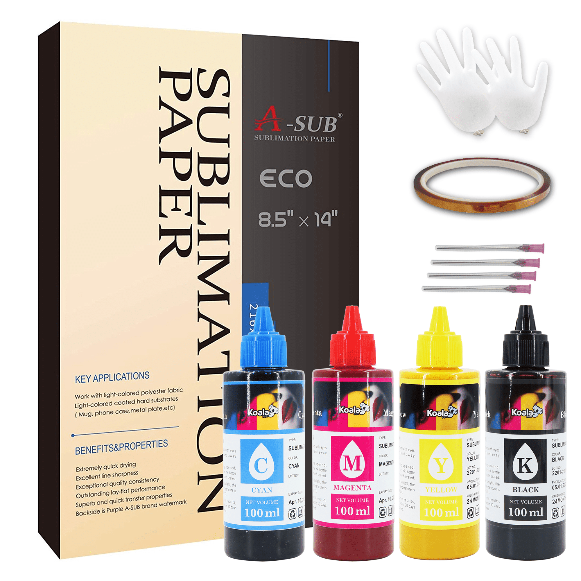 Sublimation Bundle - A SUB Sublimation Paper 8.5X14 100 Sheets Eco 125g ...