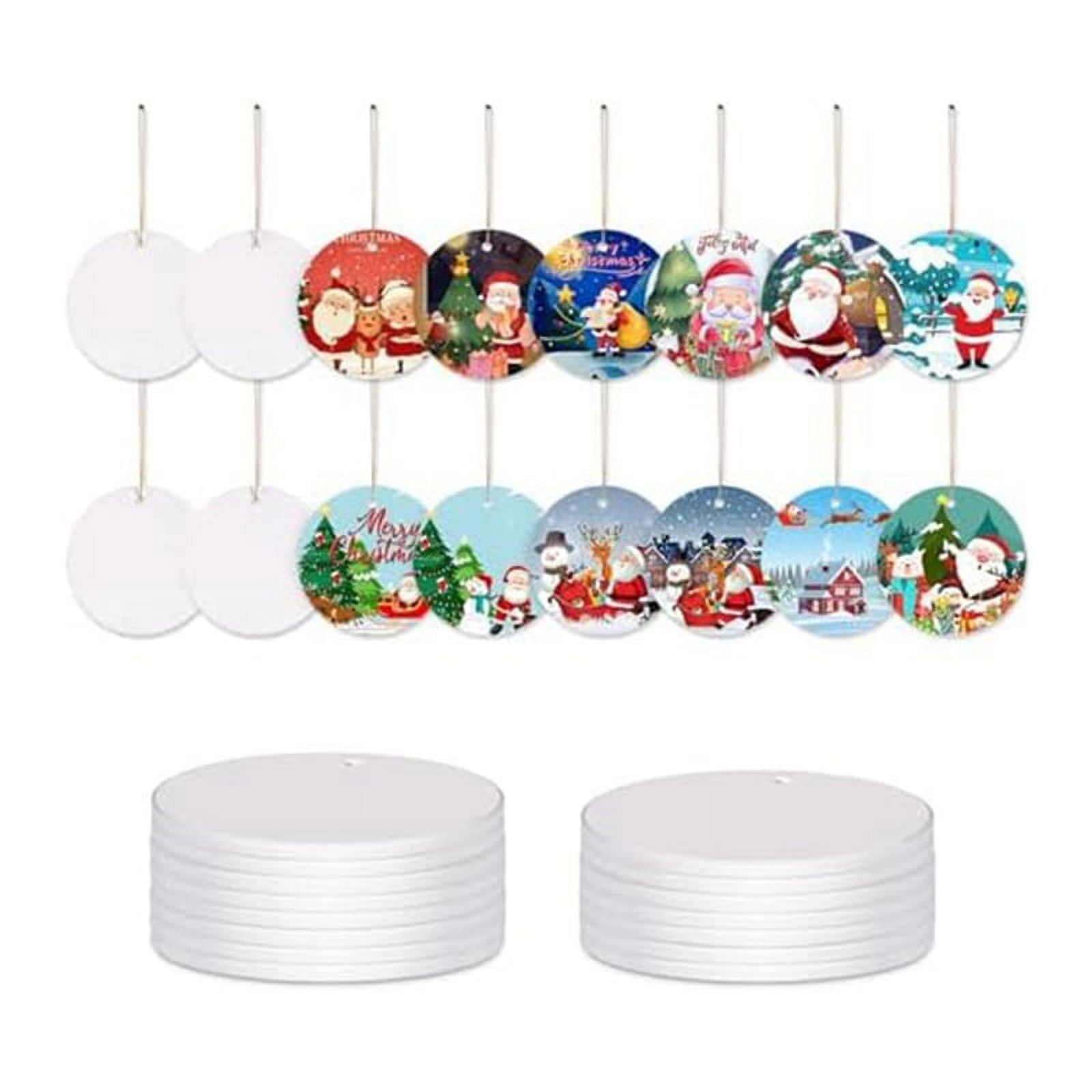 Sublimation Ceramic Ornaments for Heat Printing White Round Ceramic ...