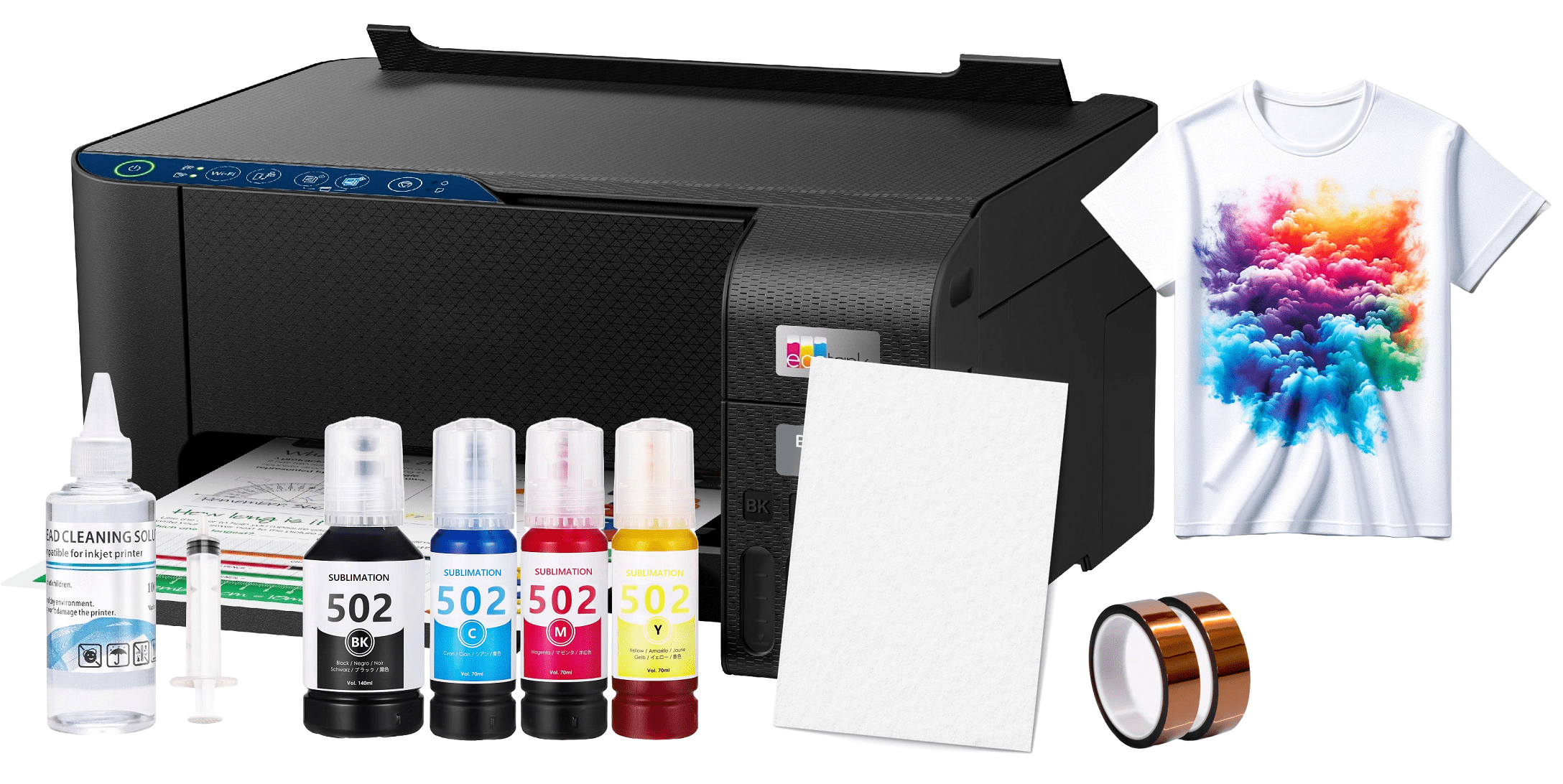 Epson Sublimation Heat Transfer Bundle for T-shirts, Ceramic Mugs ...
