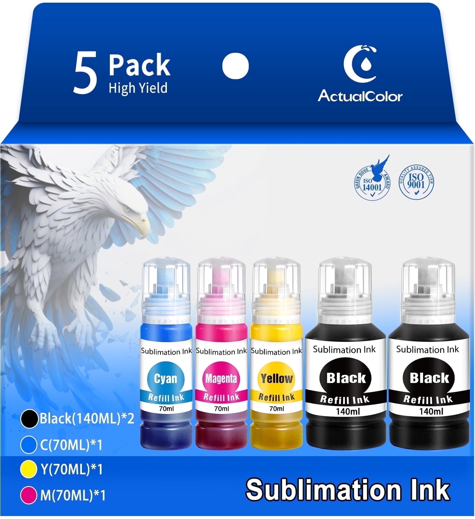 490ML Sublimation Ink for Epson Ecotank Printers ET-2720 ET-2760 ET ...