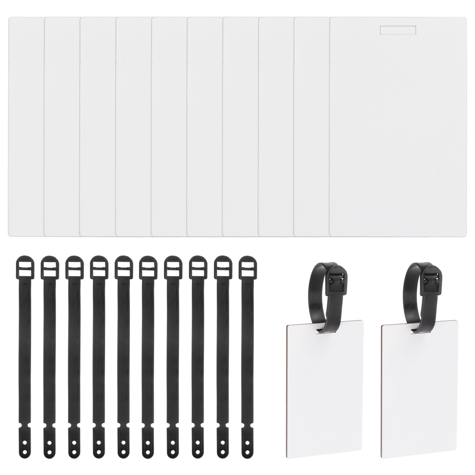 Sublimation Luggage Tag Blanks Rectangle Shape 96mm x 60mm, 10 Sets ...