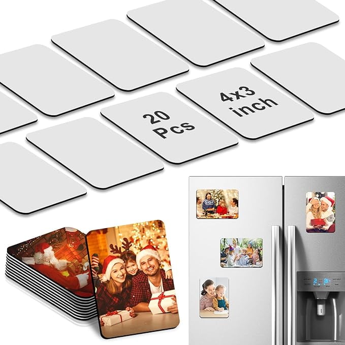 Sublimation Magnet Blanks 4x3 inch, Sublimation Blank Fridge Magnets ...