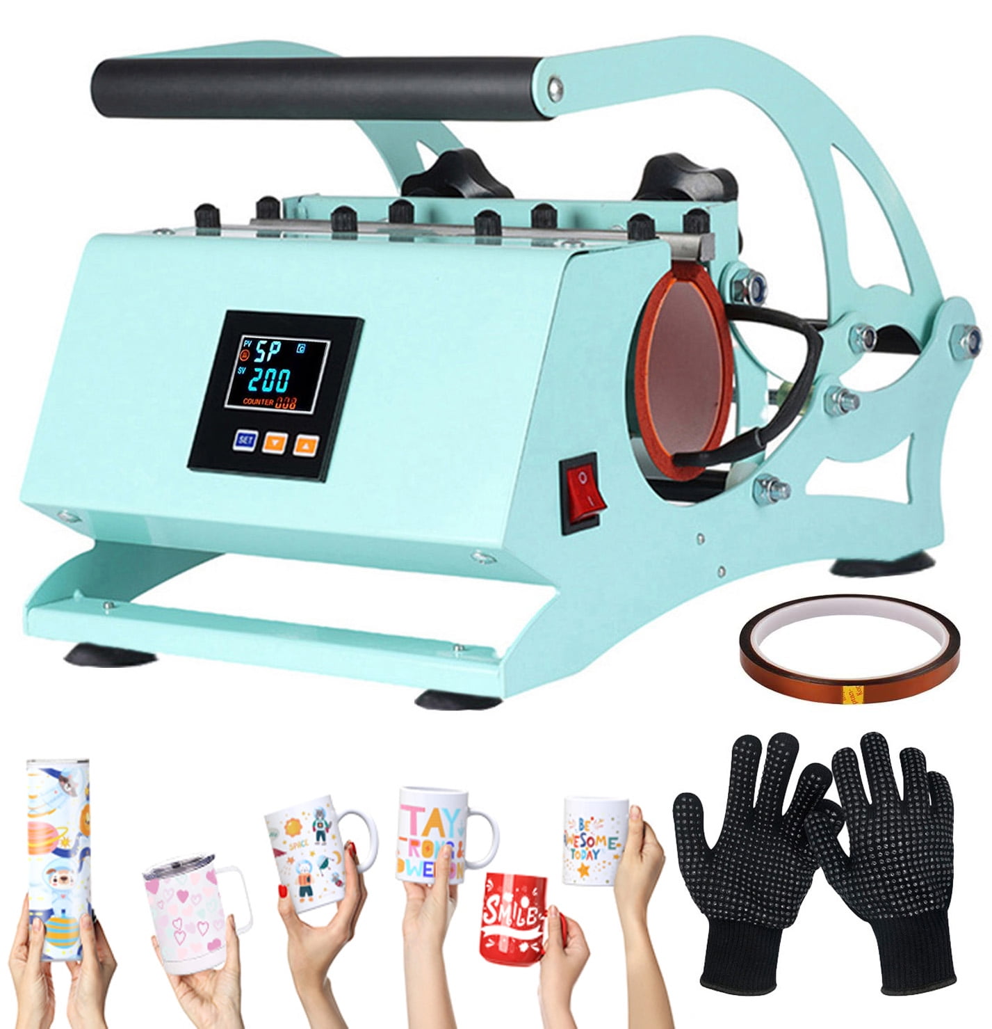 Free Shipping! Sublimation Mug Press Machine, Tumbler Heat Press for ...