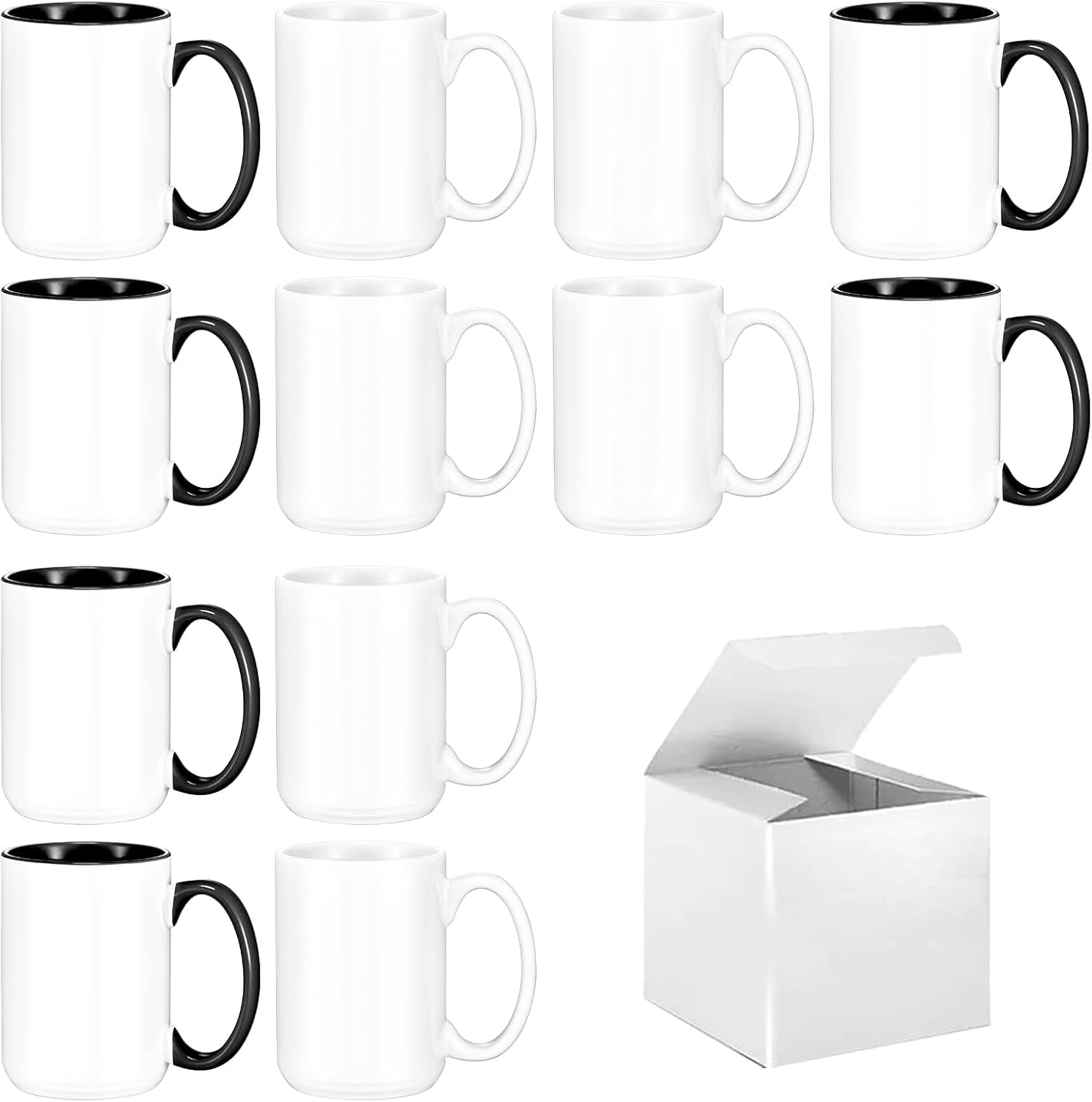 Sublimation Mugs 15 oz, Sublimation Blanks, Bulk Coffee Mugs,White Cups ...