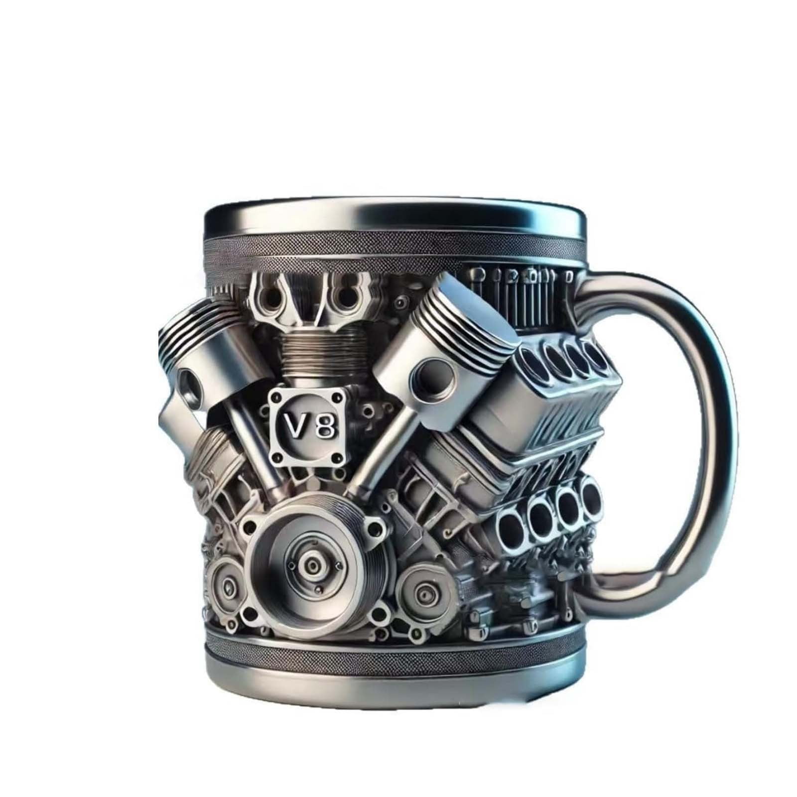 Sublimation Mugs Qwtwty Personalized Stainless Steel Mug - V8 V6 Engine ...