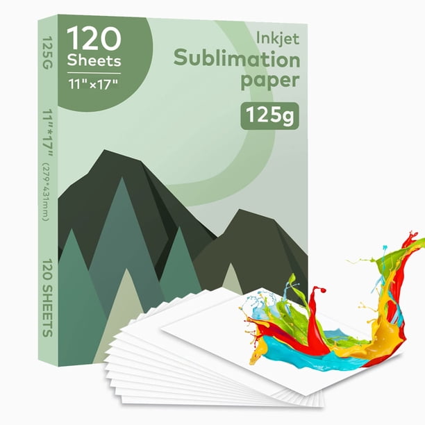 Sublimation Paper, 11" x 17" (A3) 120 Sheets 125g Heat Transfer Paper ...