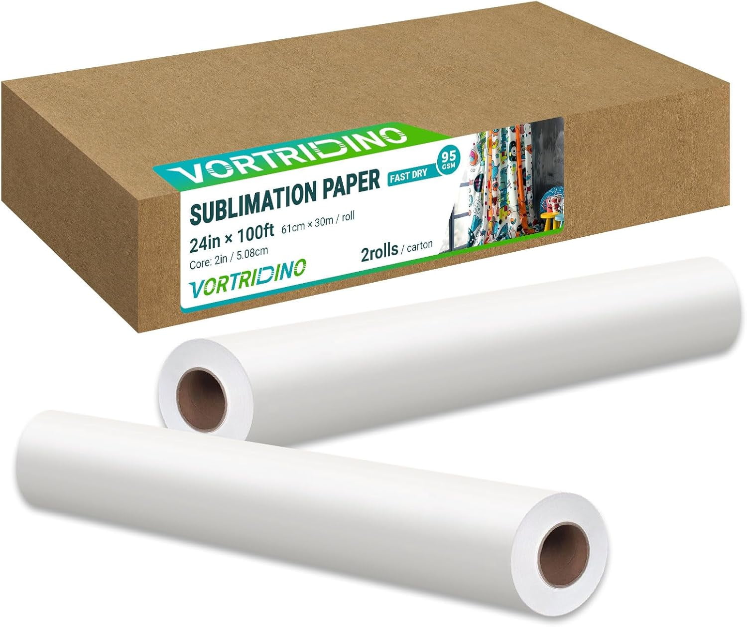 Sublimation Paper Roll 24 Inches x 100 Feet, 2" Core, E-pson F570 ...