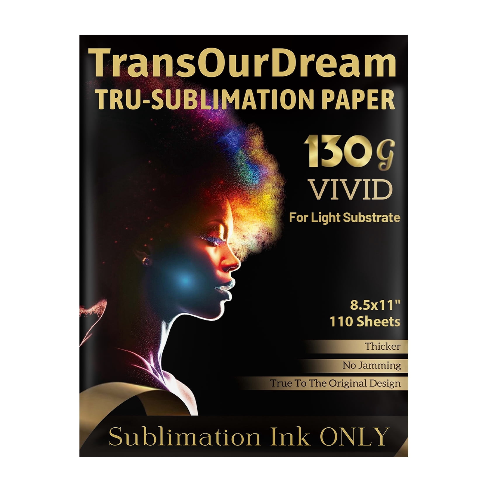 TransOurDream Sublimation Paper for Inkjet Printers (Vivid, 8.5x11 ...