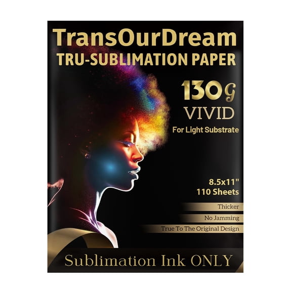 TransOurDream Sublimation Paper for Inkjet Printers (Vivid, 8.5x11 ...