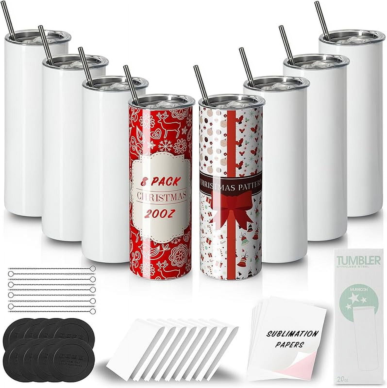 Sublimation Tumblers 20 oz Skinny Straight,Stainless Steel Sublimation ...