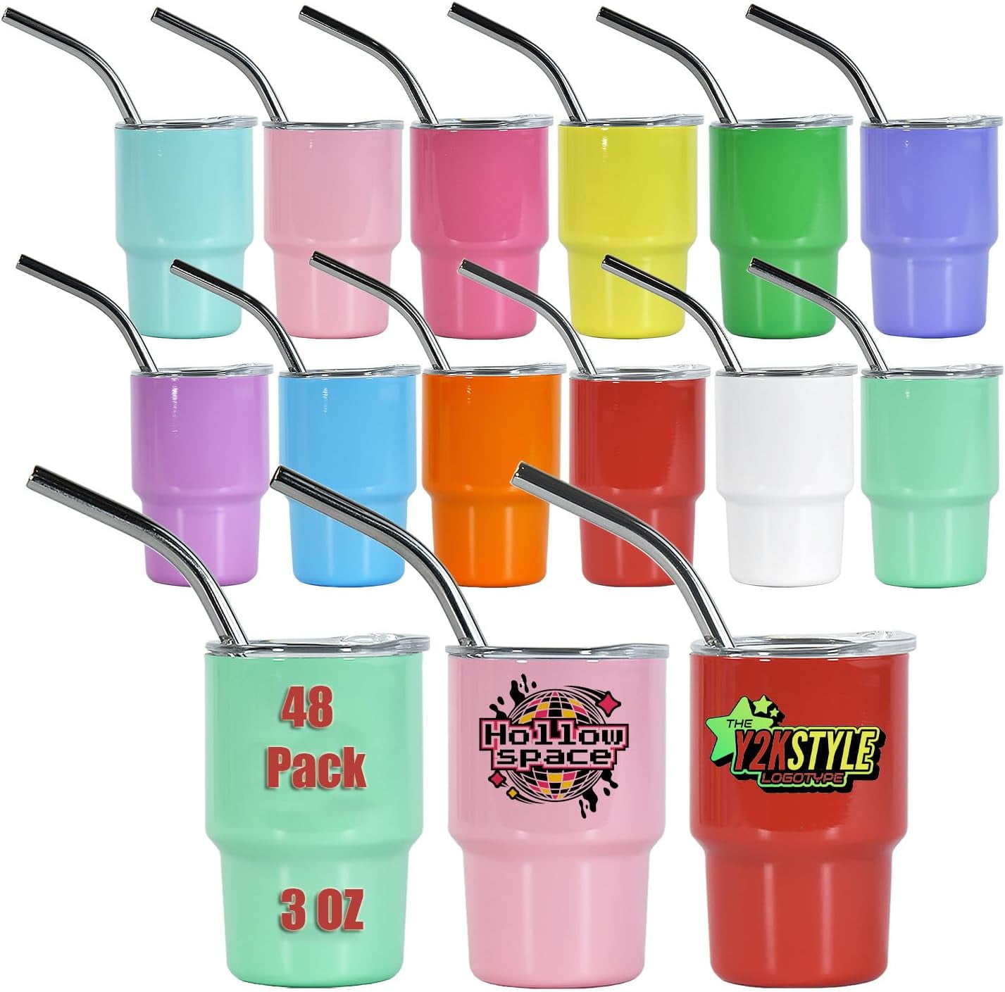 Sublimation Tumblers with Straw and Lid, Double Stainless Steel Wine ...