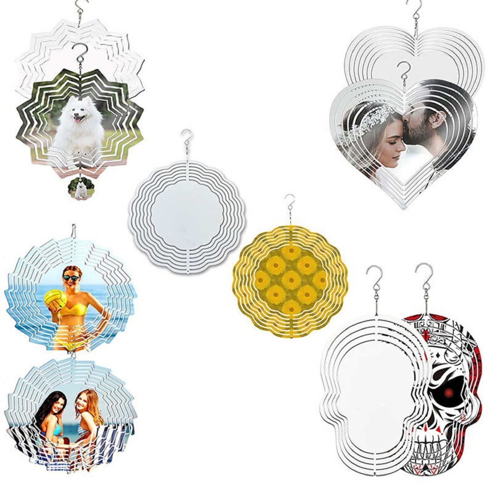 Sublimation Wind Spinner Blanks, Metal Garden Heat Press Transfer ...