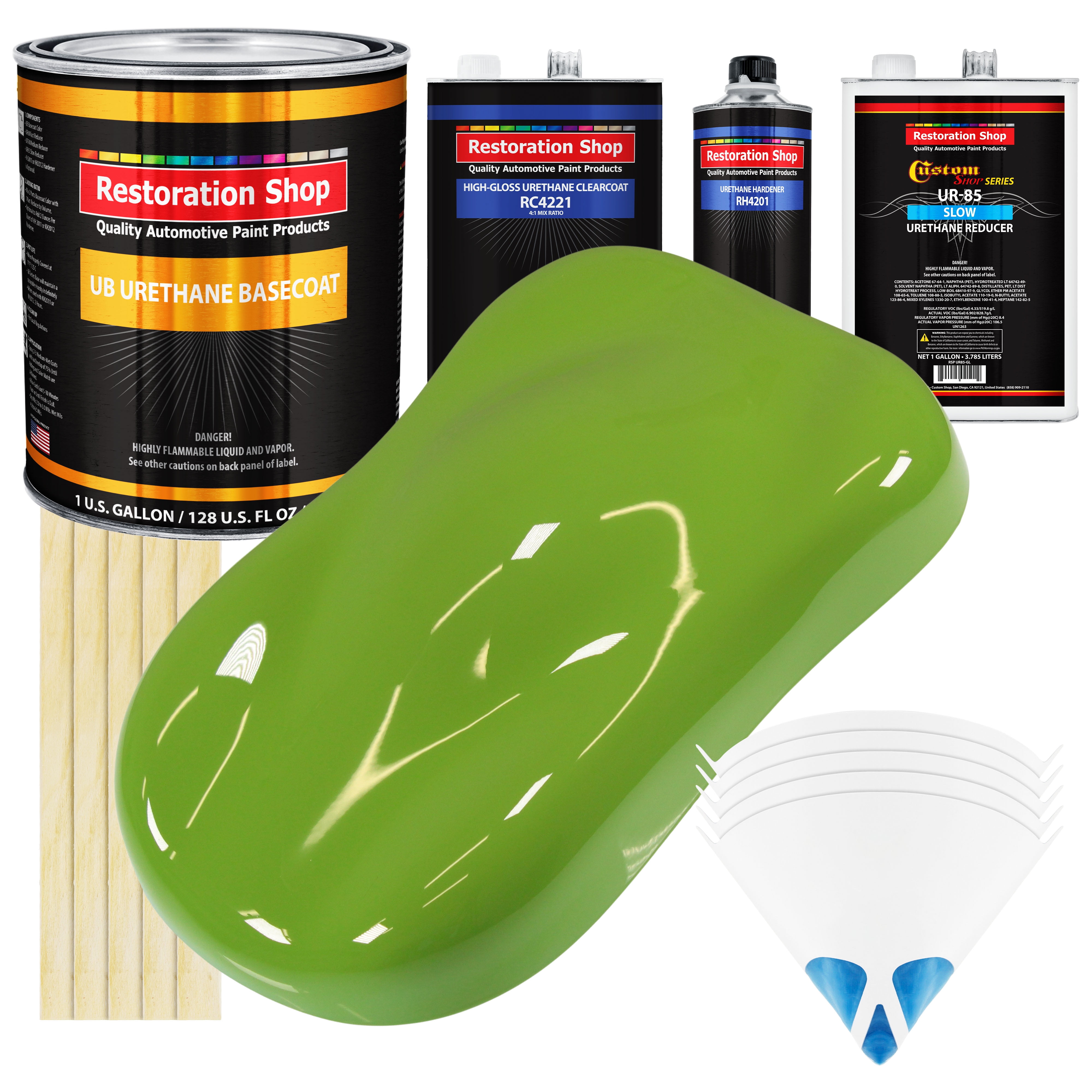 Sublime Green SLOW 1 Gallon Automotive Paint Kit URETHANE BASECOAT ...