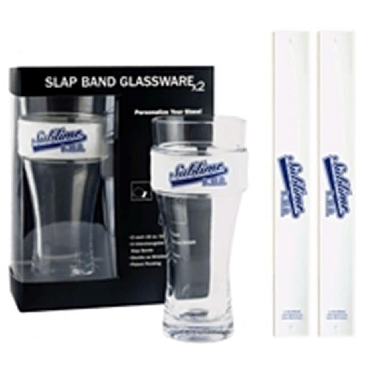 Iconic Concepts Sublime 2-Pack Slap Band Glass Pint Glassware White ...