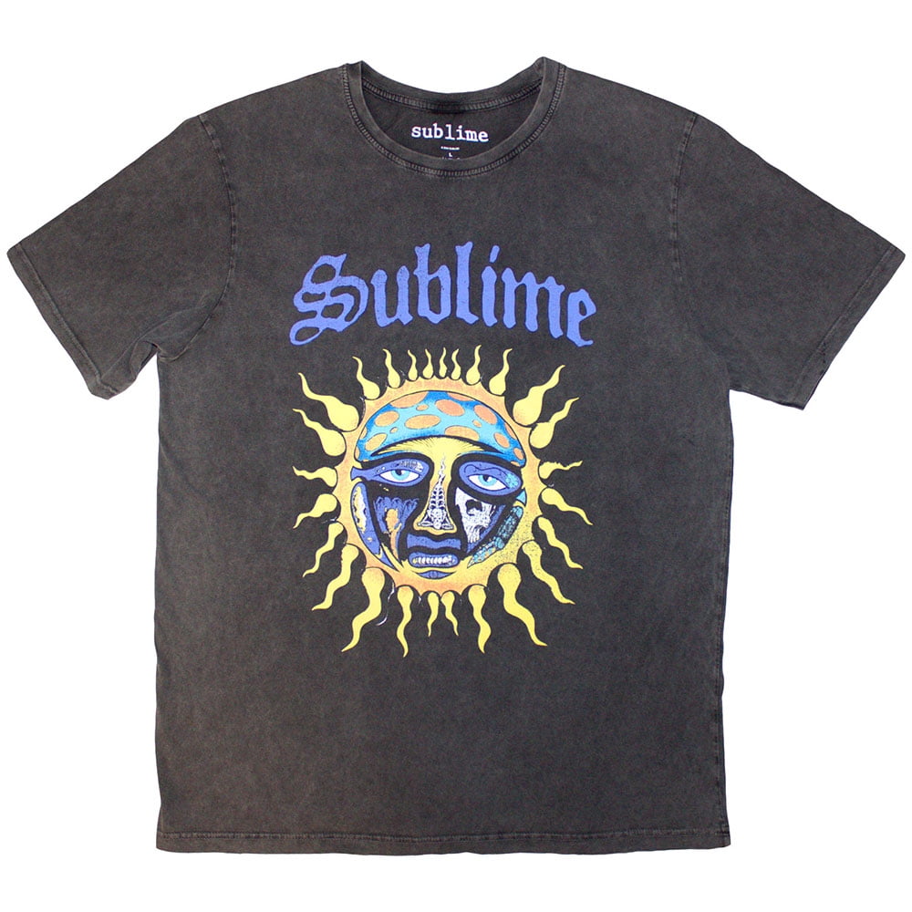 Sublime Unisex Stone Wash T-Shirt Sun Logo (Charcoal Grey) (Large) - Walmart.com