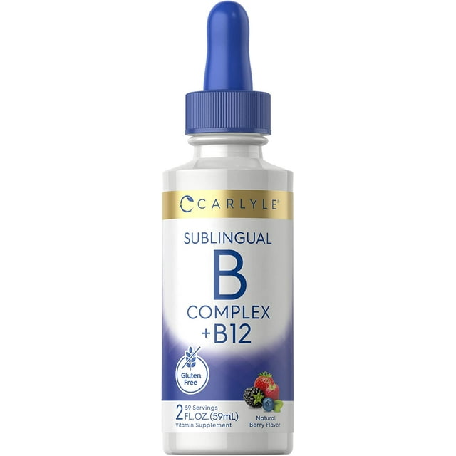 Carlyle High Potency Sublingual B-Complex + B12 Supplement | Vegetarian ...