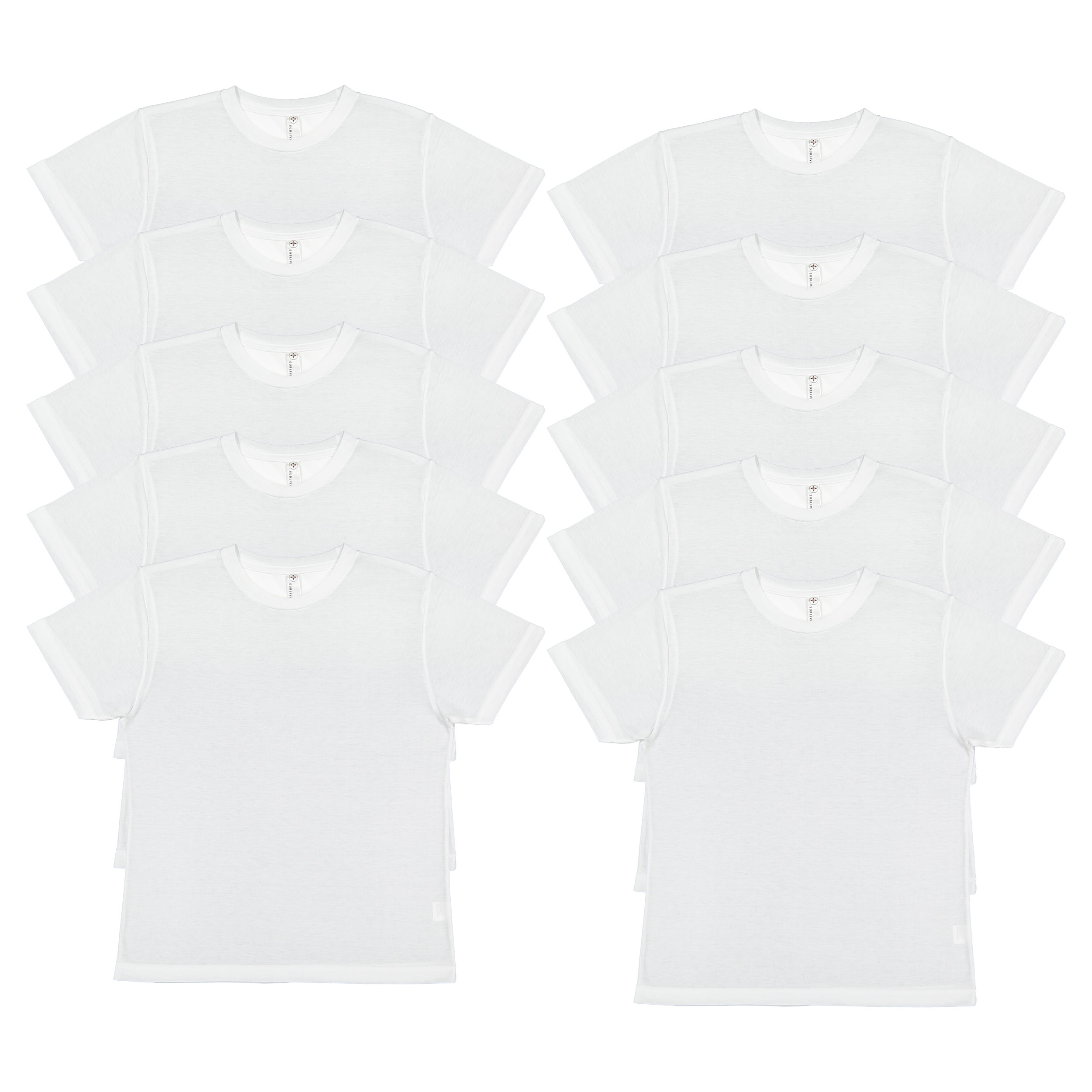 Sublivie Youth 100% Polyester Crew Neck Short Sleeve Sublimation Tee ...