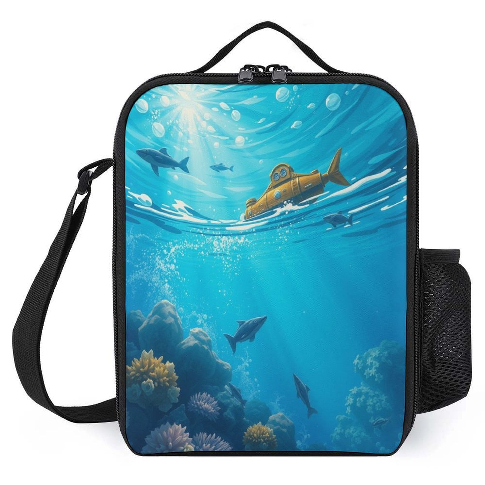 Submarine Ocean Reef Lunch Bag Cooler Warm Insulated Lunch Box School ...