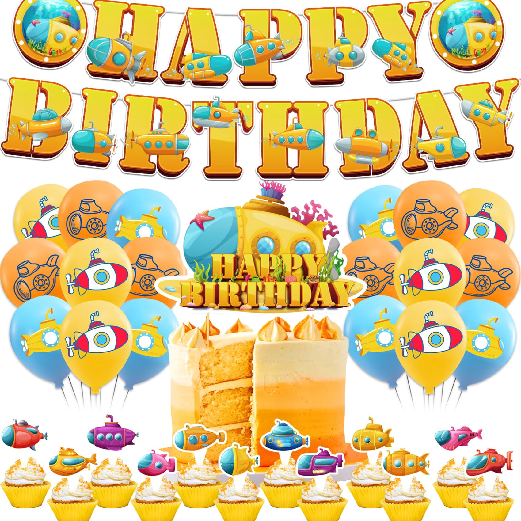 Submarine Party Decorations Submarine Birthday Party AFN1Supplies ...