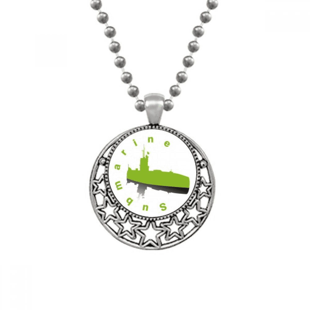 Submarine Sank Underwater Ocean Necklaces Pendant Retro Moon Stars ...
