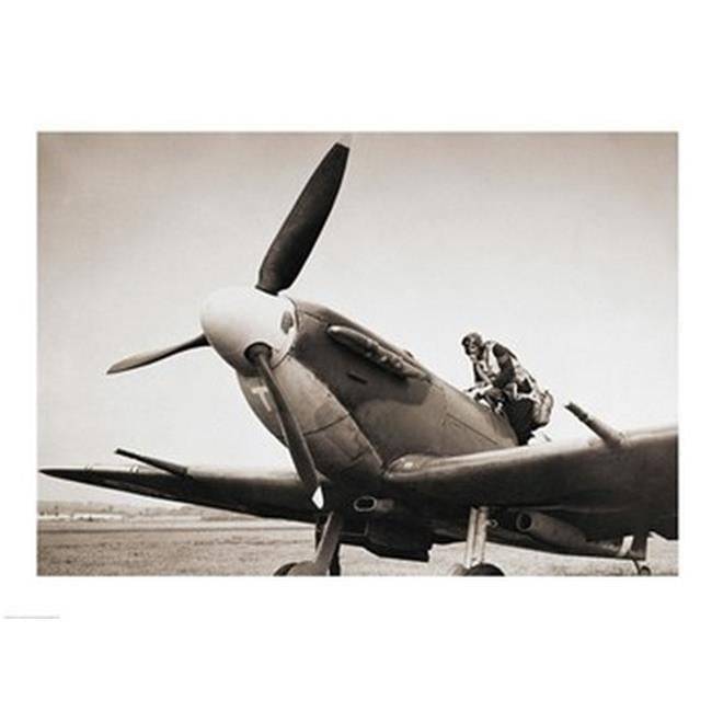 Submarine Spitfire WW-II British Fighter Poster Print, 24 x 18 ...
