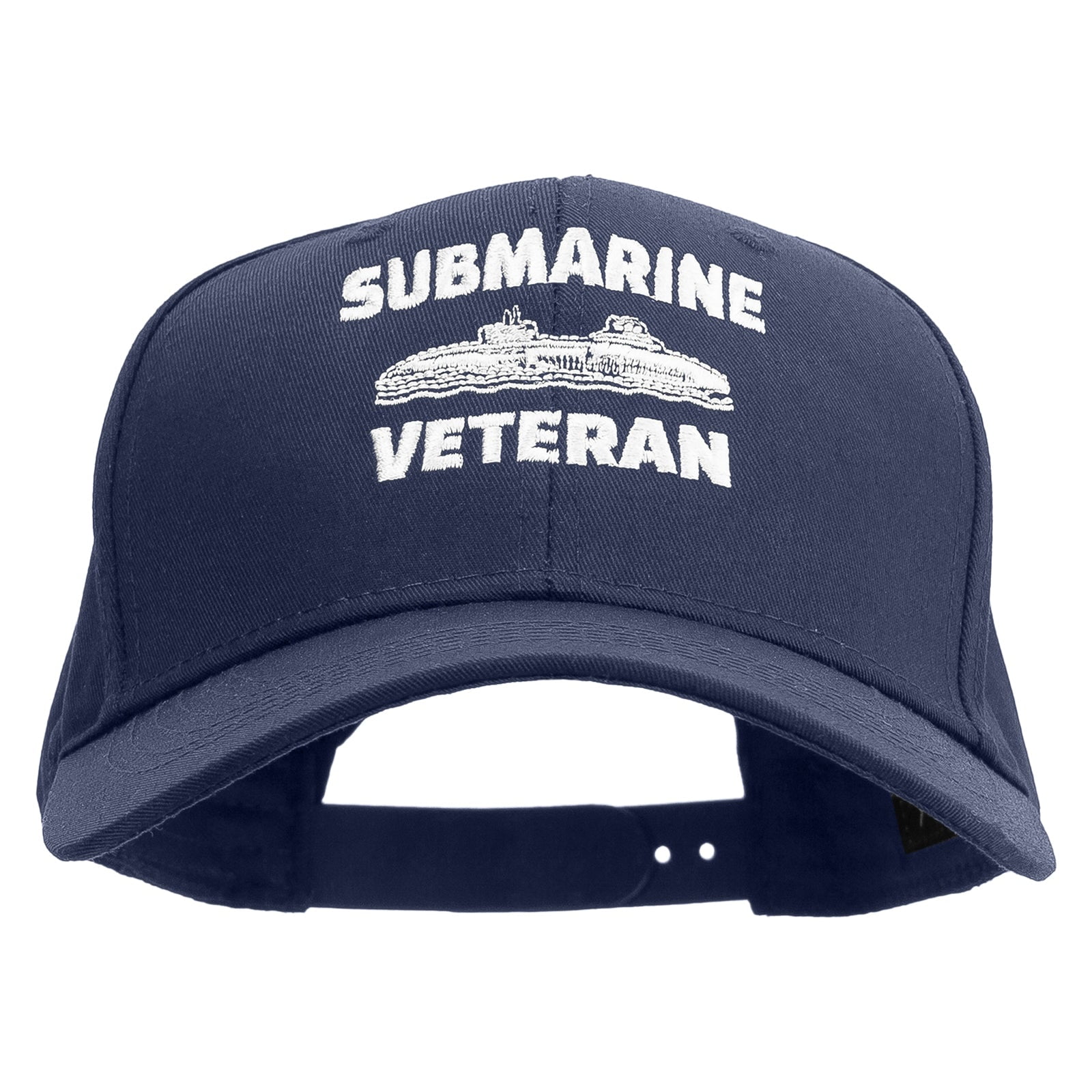 Submarine Veteran Embroidered Six Panels Pro Style Cap - Navy OSFM ...