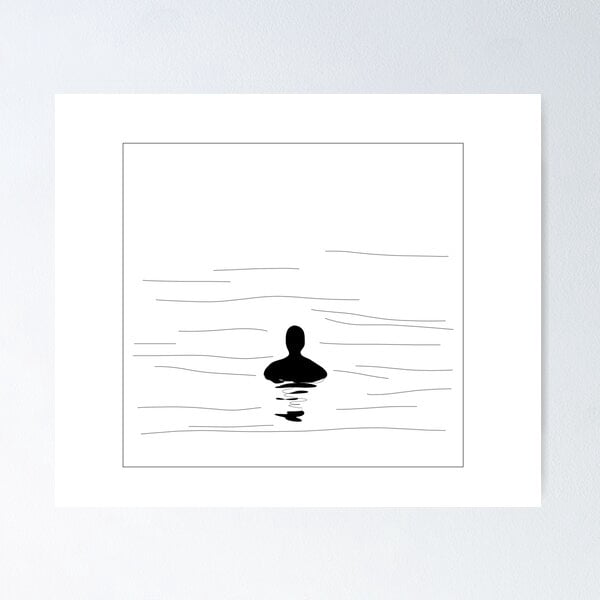 Submerged Line Art Poster Wall Art, Modern Wall Decor For Living Room ...