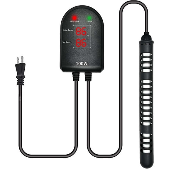 Aquarium Heater,100W Fish Tank Heater,Fully Submersible Portable ...