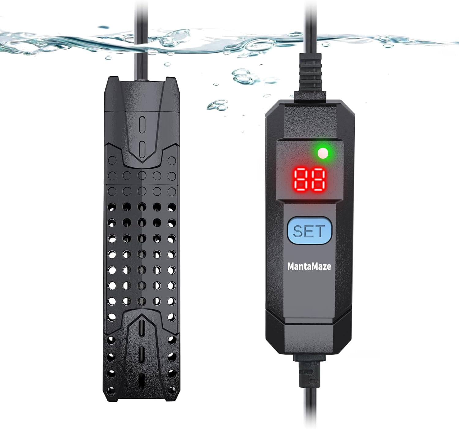 Submersible Aquarium Heater 25W/50W/75W/100W for 1-25 Gallon Fish Tank ...