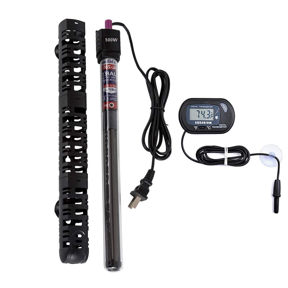 Submersible Aquarium Heater Auto rmostat, 500W Fish Tank with LCD ...